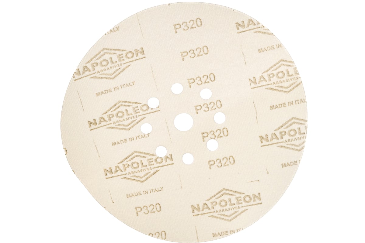 Шлифовальный круг на липучке Abraform Giraffe Gold 225 мм 9 отв Р320