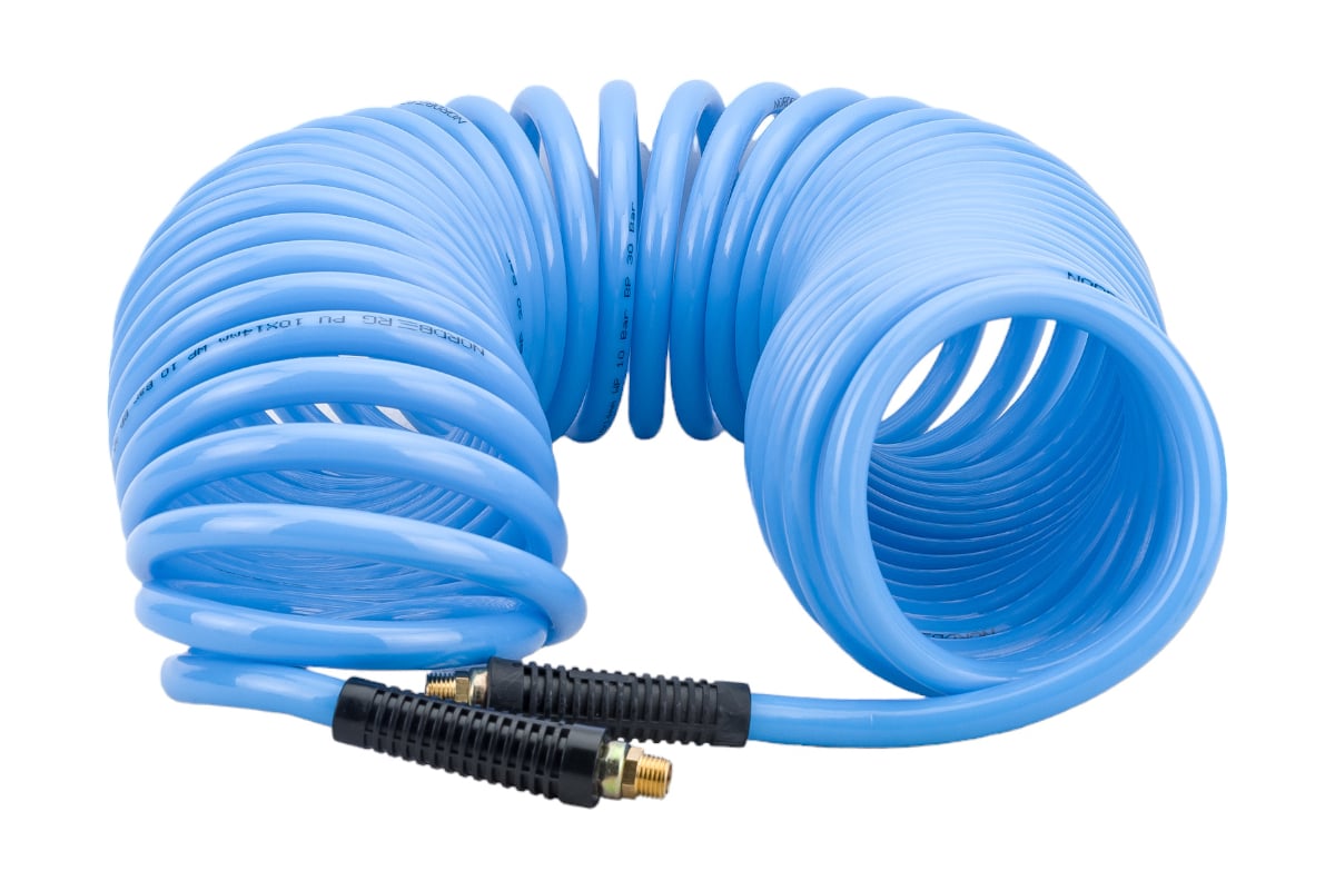 Шланг воздушный (10х14 мм; 16 м) спиральный полиуретановый NORDBERG ...