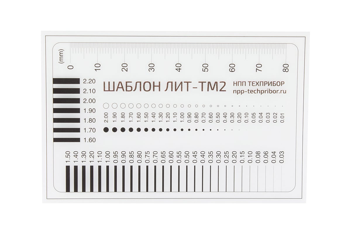 Шаблон для измерения трещин Техно-НДТ ЛИТ-ТМ2 999958117 - выгодная цена ...