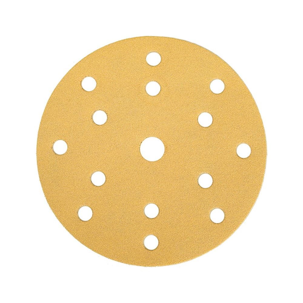 Шлифовальный круг Interflex Gold AP215C 150 мм, на липучке, 15 отверстий, Р120 3127123315 ...