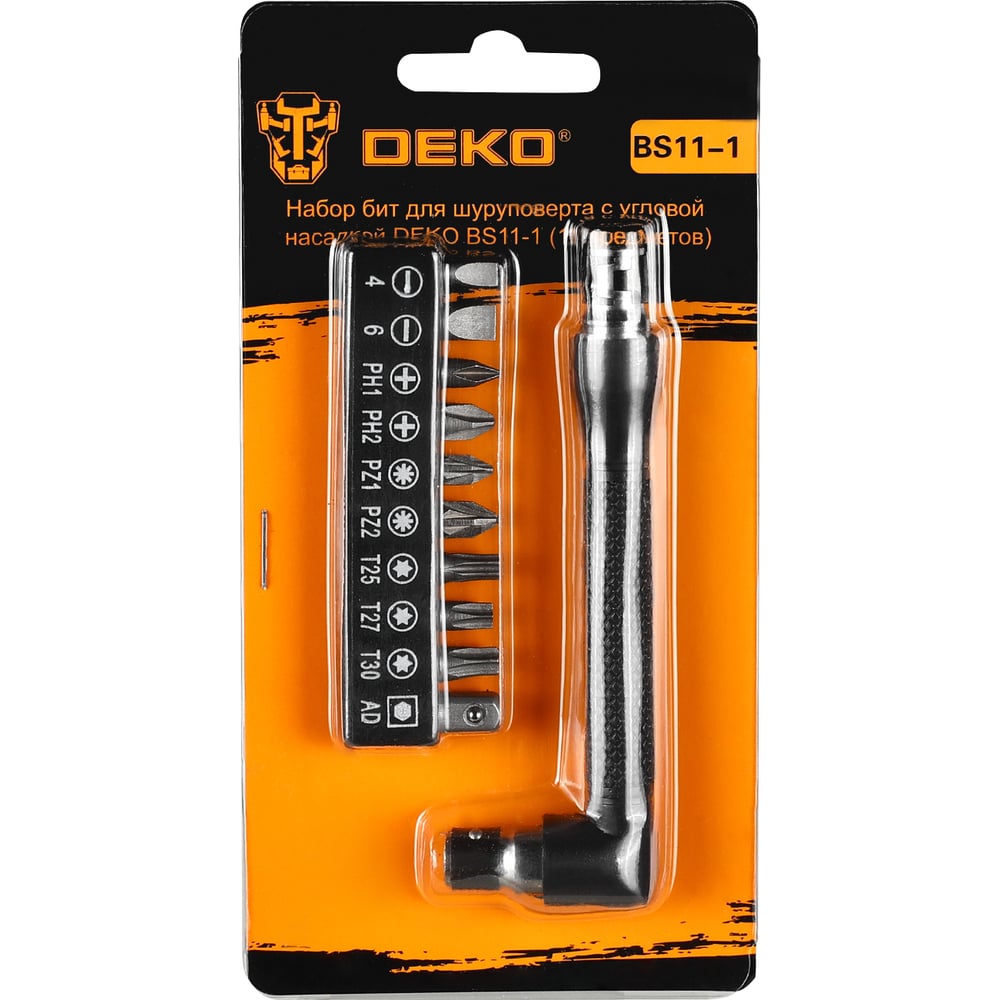 Набор бит с L-образным ключом DEKO BS11-1 (11 предметов) 065-0589 - выгодная цена, отзывы ...