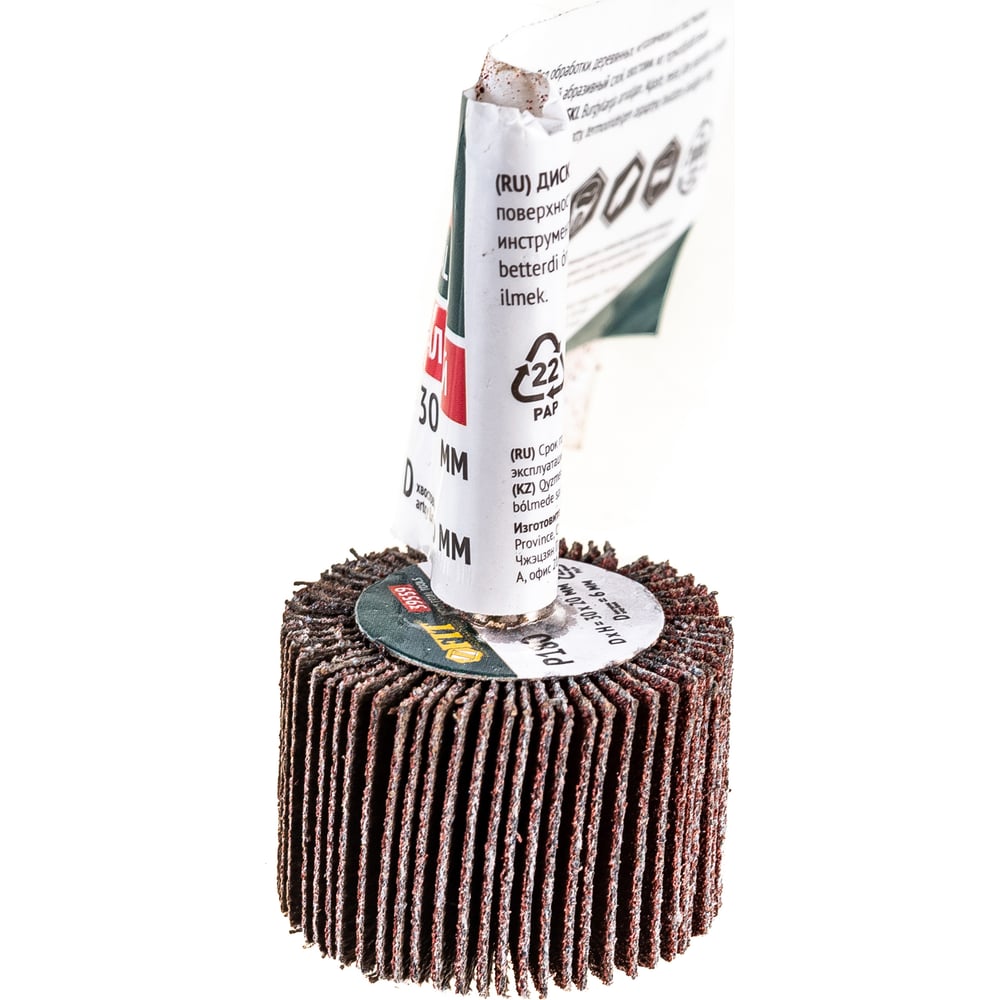 Диск лепестковый радиальный (30х20х6 мм; Р180) для дрели FIT 39559 ...