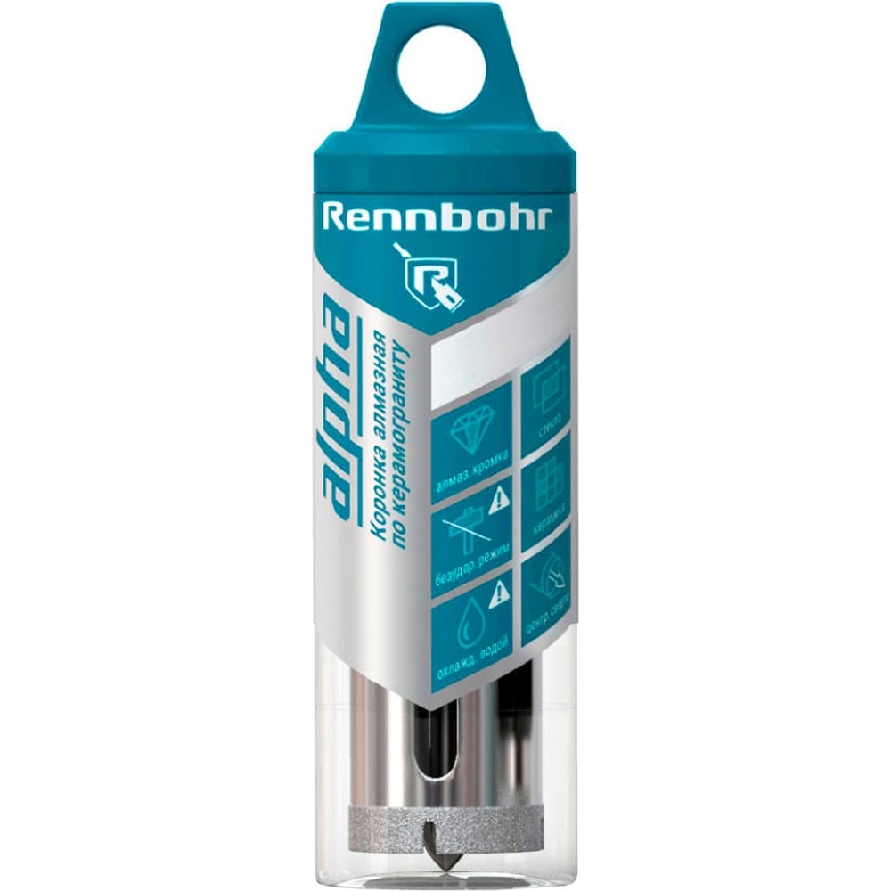 Коронка алмазная с центрирующим сверлом по керамограниту и керамике RENNBOHR 26мм 676226 ...