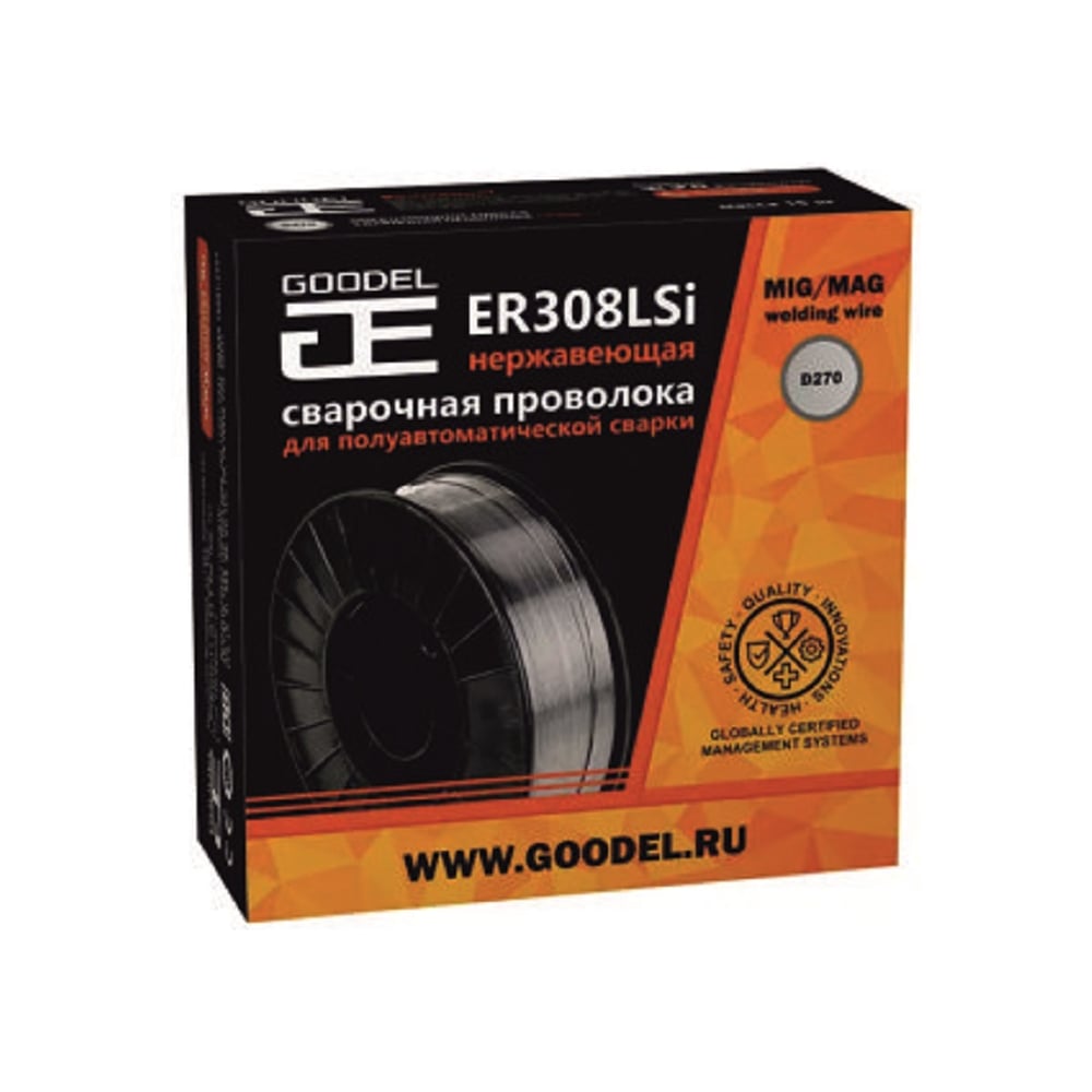 Проволока для нержавеющей стали GOODEL ER308LSi 1.0 мм, 5 кг 308D20010J ...