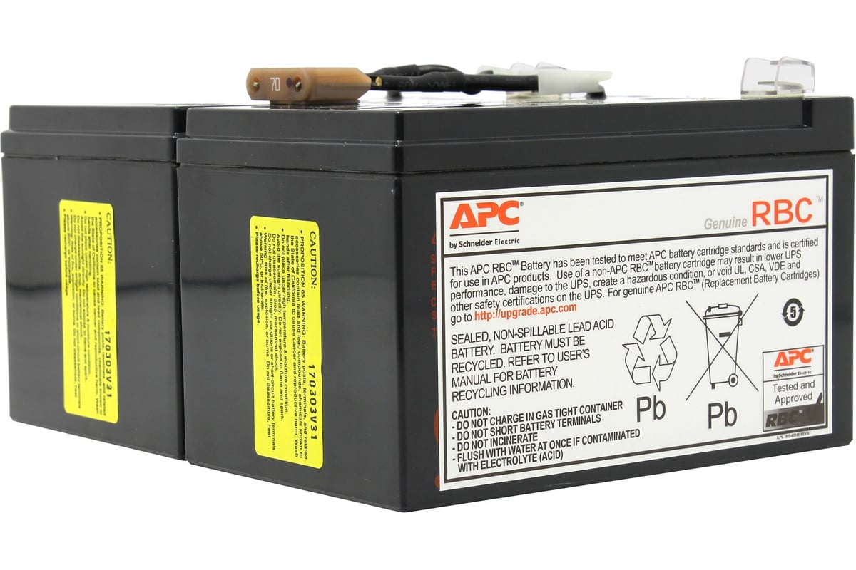 Аккумуляторная батарея (12 Ач; 12 В) для BP, SUVS, SU, SURM 1000 APC RBC6 - выгодная цена ...