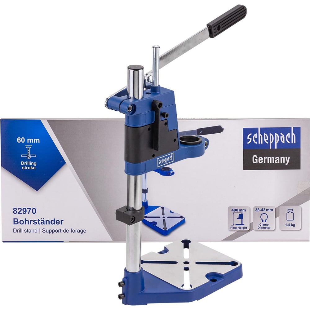 Стойка для дрели Scheppach (высота 400мм, ход 0-60мм) Sch-82970(65675 ...