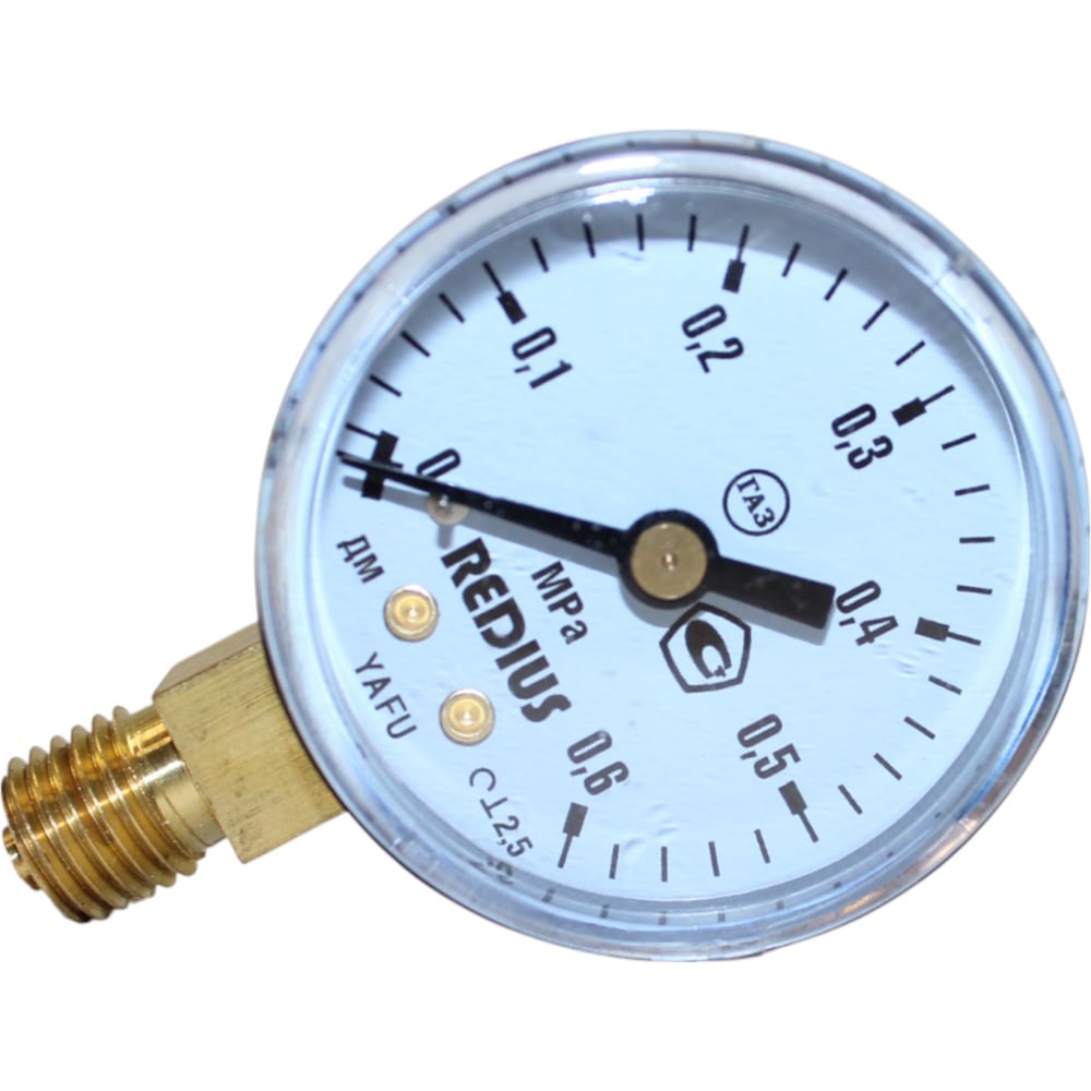 Манометр газовый Redius 0.6 МПа черный, с поверкой DK.1340.14755 ...