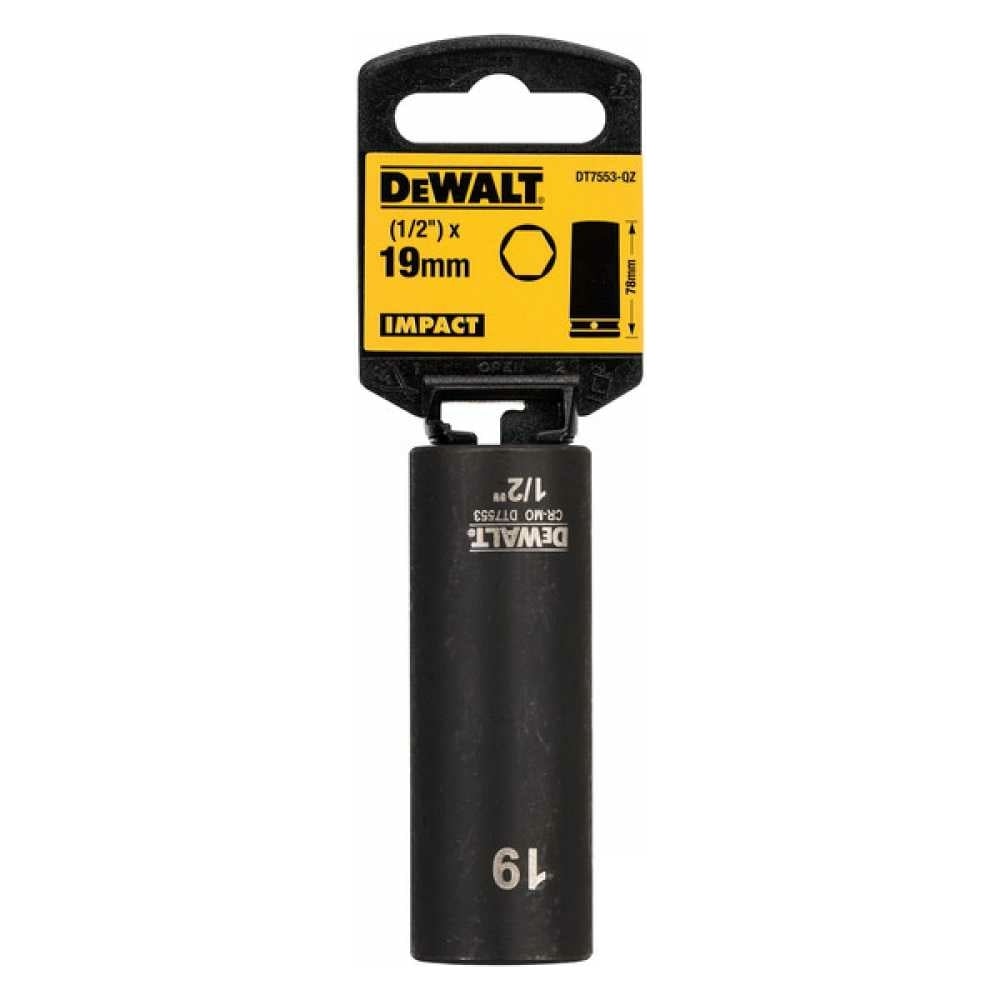 Головка ударная накидная длинная (19 мм; 1/2") Dewalt DT7553-QZ ...