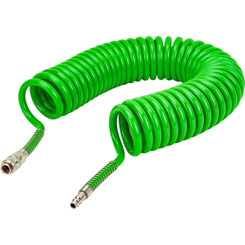 Шланг полиуретановый спиральный с быстросъемами 8/12 мм, 10 м ECO AHU ...