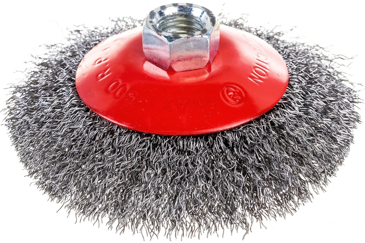 Щетка конусная 100 мм, М14, витая проволока для УШМ INTERTOOL BT-5100 ...