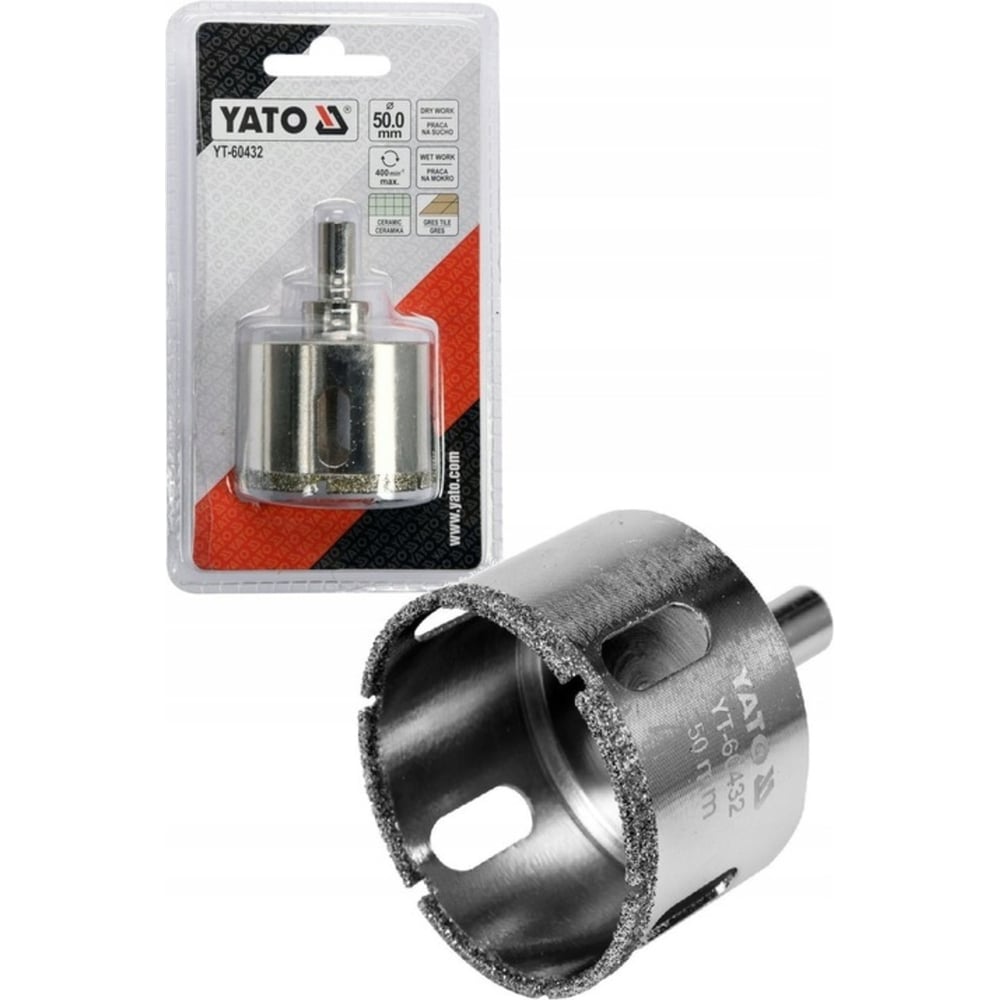 Сверло алмазное по керамограниту 50 мм YATO YT-60432 - выгодная цена ...