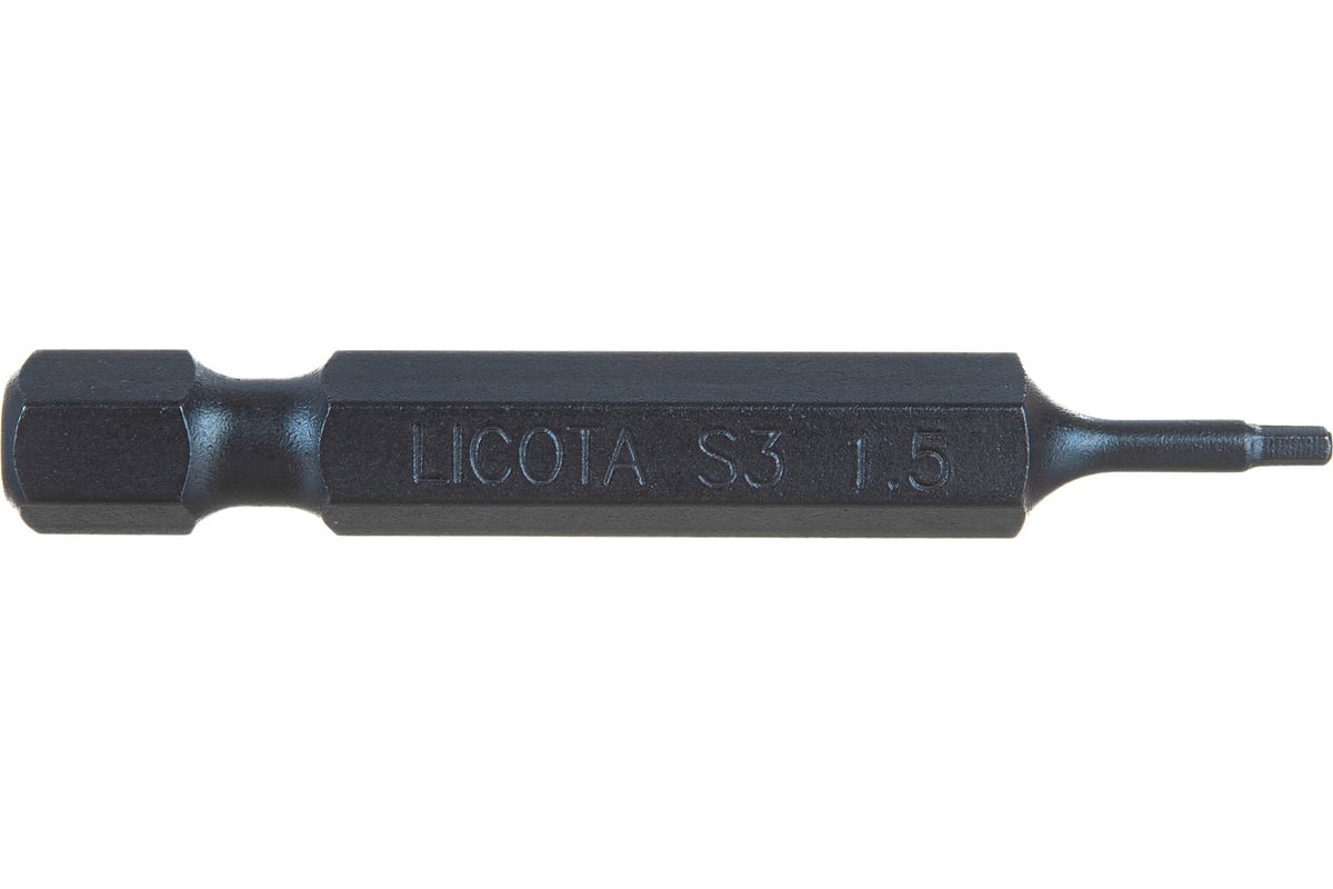 Бита усиленная шестигранная Hex1.5, 50 мм, 1/4" Licota S3HE105015 ...