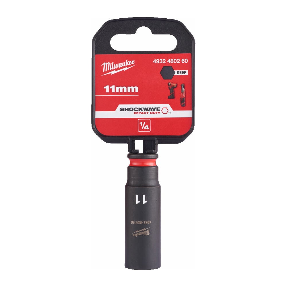 Головка ударная удлиненная ShW SKT 11 мм, 1/4" Milwaukee 4932480260 ...