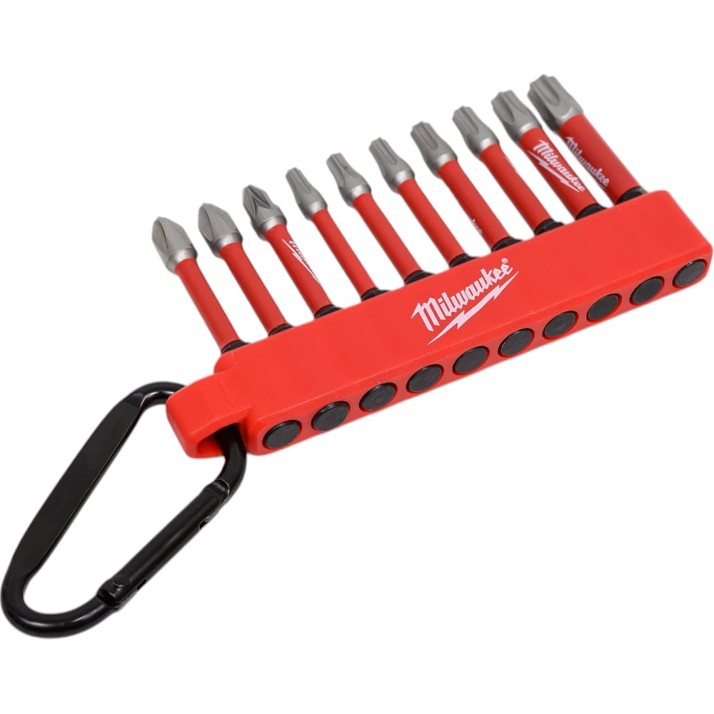 Набор бит 10 шт с карабином Milwaukee 4932480941 - выгодная цена ...
