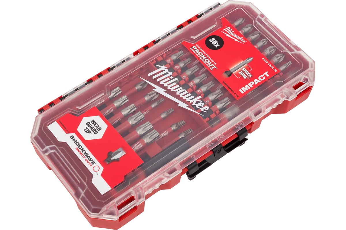 Набор бит SHOCKWAVE 38 предметов Milwaukee 4932492009 - выгодная цена ...