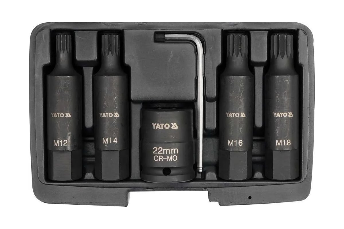 Набор ударных бит SPLINE 3/4" YATO YT-1157 - выгодная цена, отзывы ...