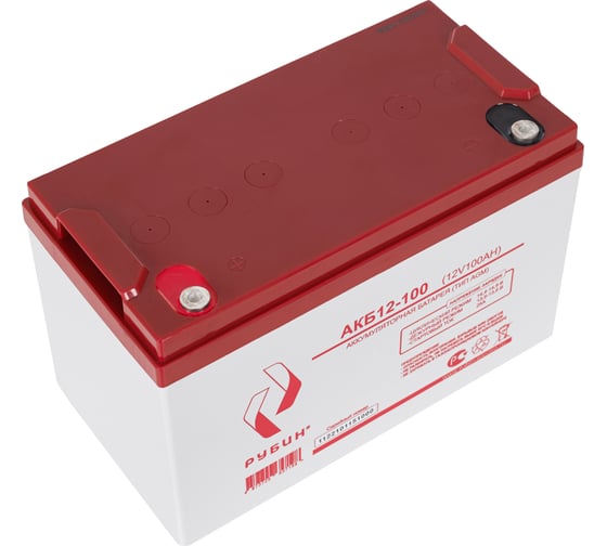 Аккумулятор АКБ 12-100 Рубин РЭ-АКБ12100 - выгодная цена, отзывы ...