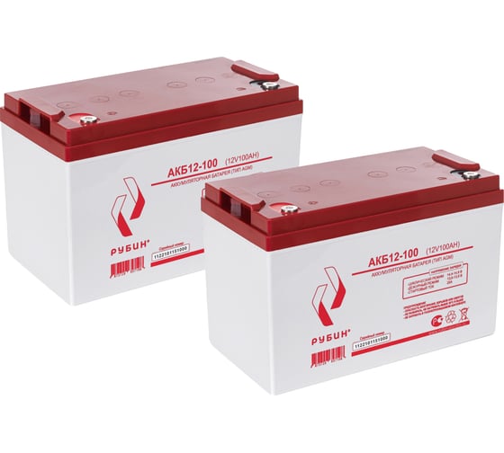 Аккумулятор АКБ 12-100 Рубин РЭ-АКБ12100 - выгодная цена, отзывы ...