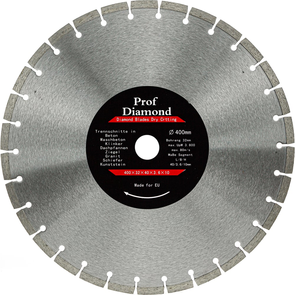 Диск алмазный сегментный Prof Diamond 400x3.6x10x32 мм S.E.B. 106AG ...