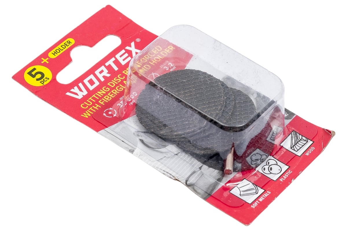 Диск отрезной с держателем для гравера 32 мм, 5 шт WORTEX ETGF3232018 - выгодная цена, отзывы ...