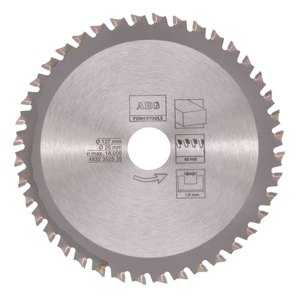 Диск пильный (40 зубьев; 127х20х1,8 мм) по ламинату, пластику и ЦСП для ...