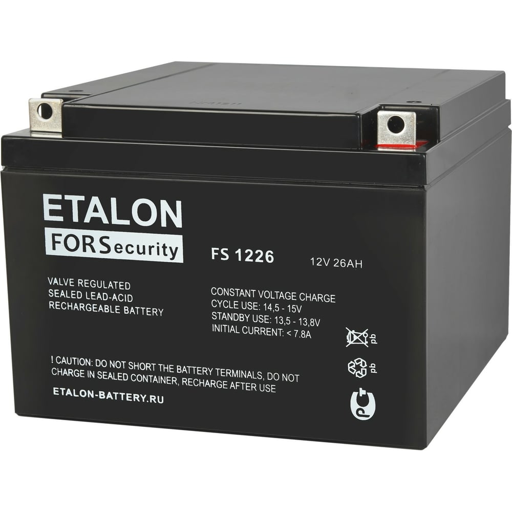 Аккумулятор ETALON FS 1226 (12 В, 26 Ач) Etalon Battery 00-00006442 ...