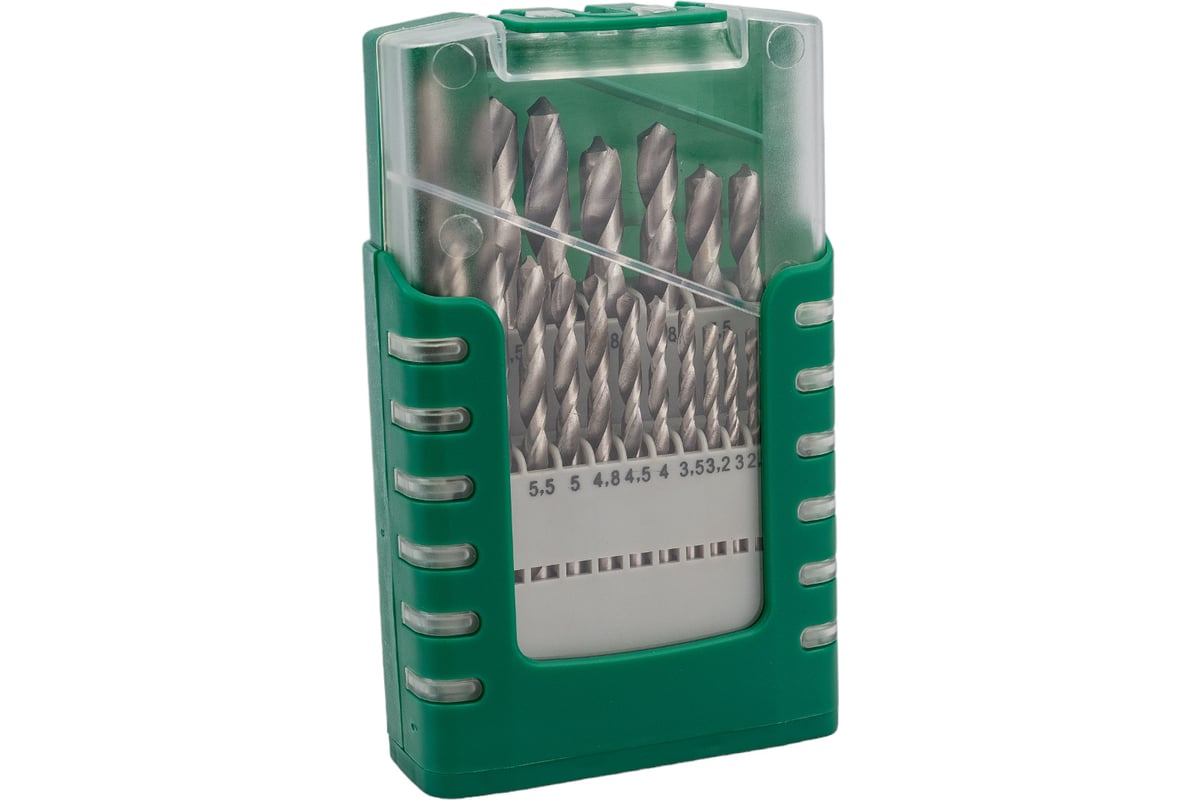 Набор сверел по металлу в пластиковом футляре HSS 21 шт ROCKFORCE RF ...