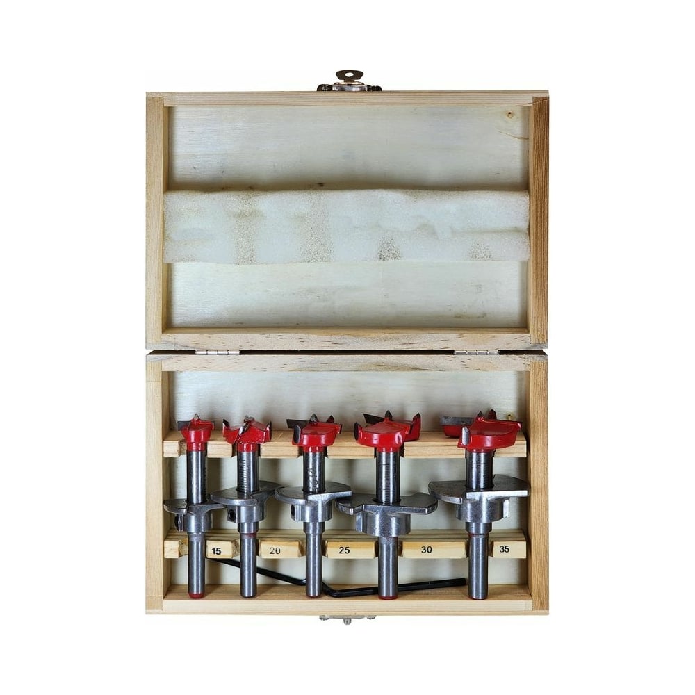 Набор сверл форстнера с регулируемым ограничителем врезания 15, 20, 25 ...