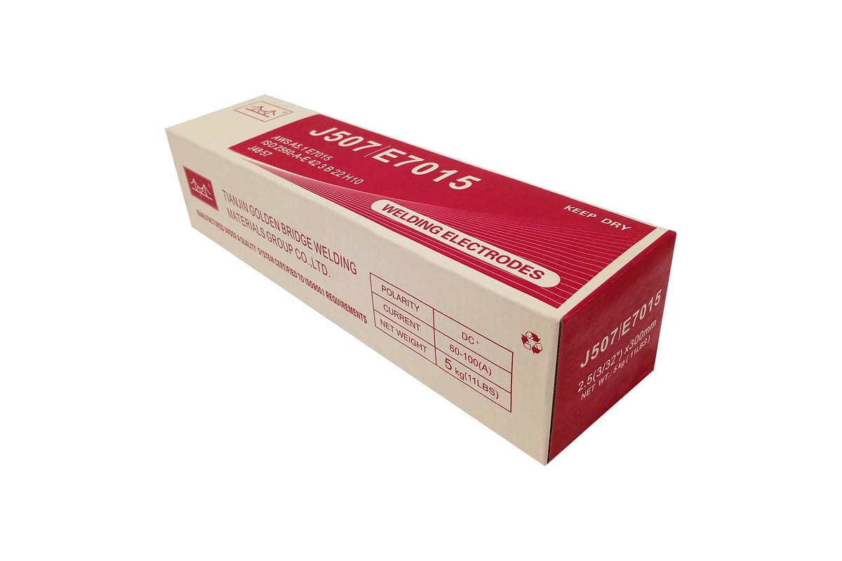 Электроды c основным покрытием J507/E7015 2.5 мм, 5 кг GOLDEN BRIDGE ...