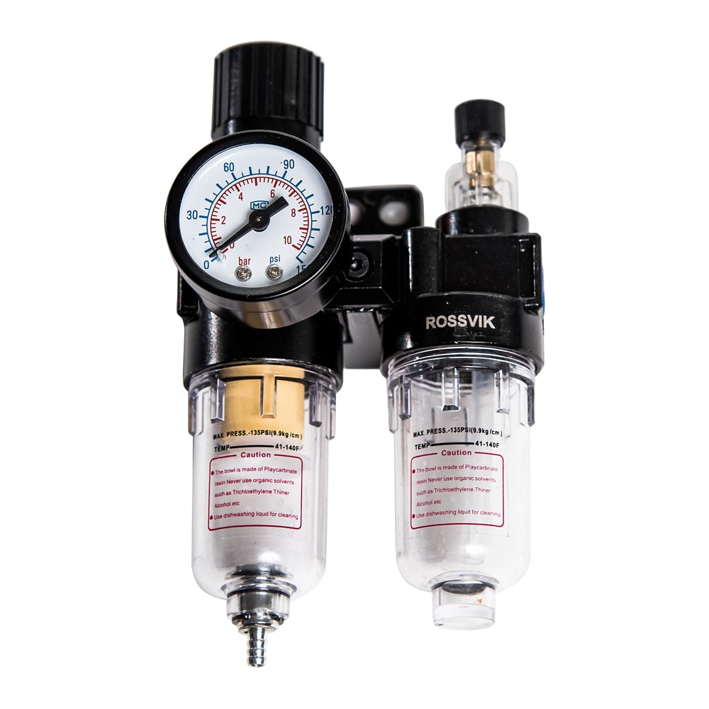 Фильтр регулятор с манометром и лубрикатором (FR+L, F1/4") Rossvik F154/1.R - выгодная цена ...
