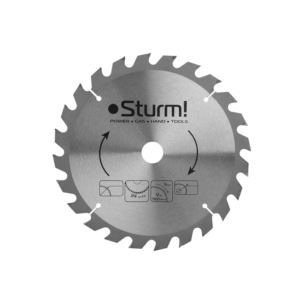 Диск пильный (140х16 мм; 24T) для циркулярных пил Sturm 9020-140х16x24T ...