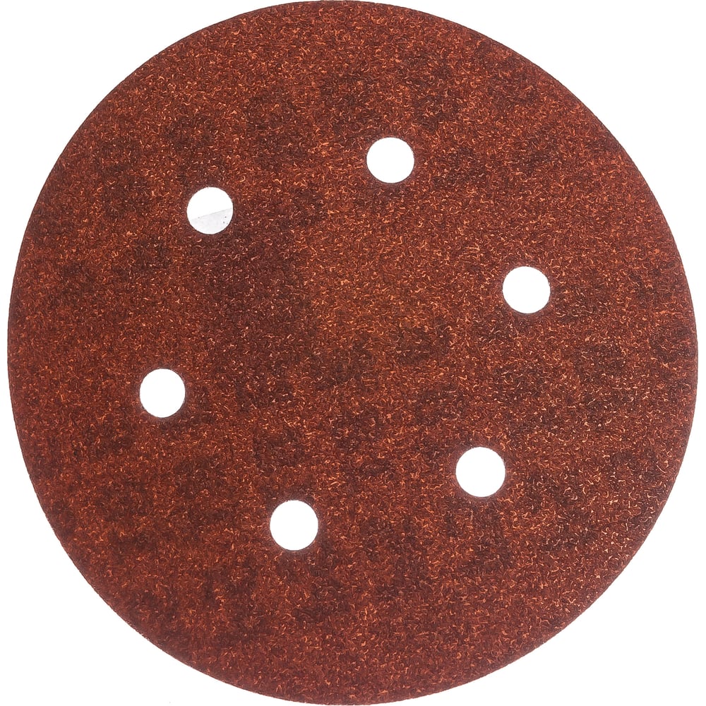 Круг шлифовальный на липучке для обработки дерева (150 мм; Р80; 6 ...