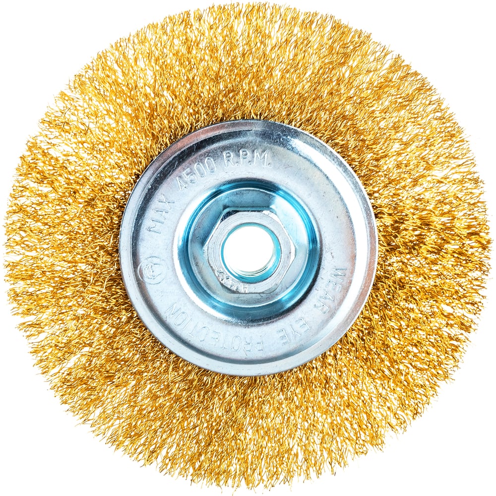 Щетка плоская витая латунированная для УШМ (125 мм; М14) MATRIX 74651 ...