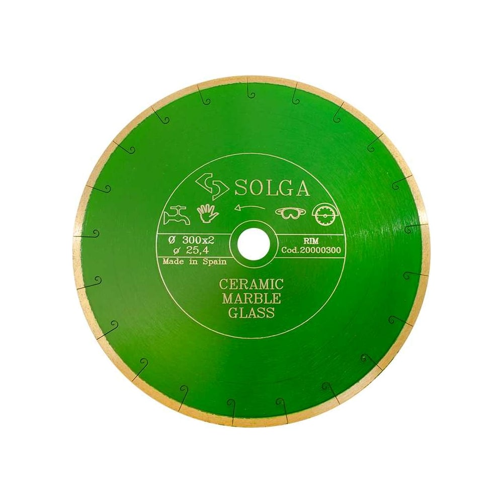 Диск алмазный сплошной (300х25,4 мм) CERAMICS MARBLE Solga Diamant ...