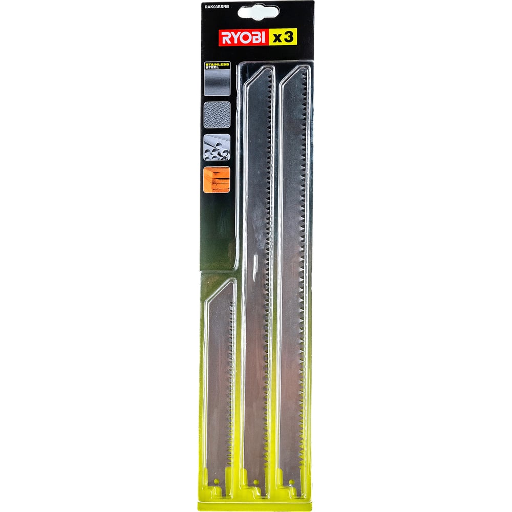 Набор полотен для сабельной пилы 3 шт. Ryobi RAK03SSRB 5132002680 ...