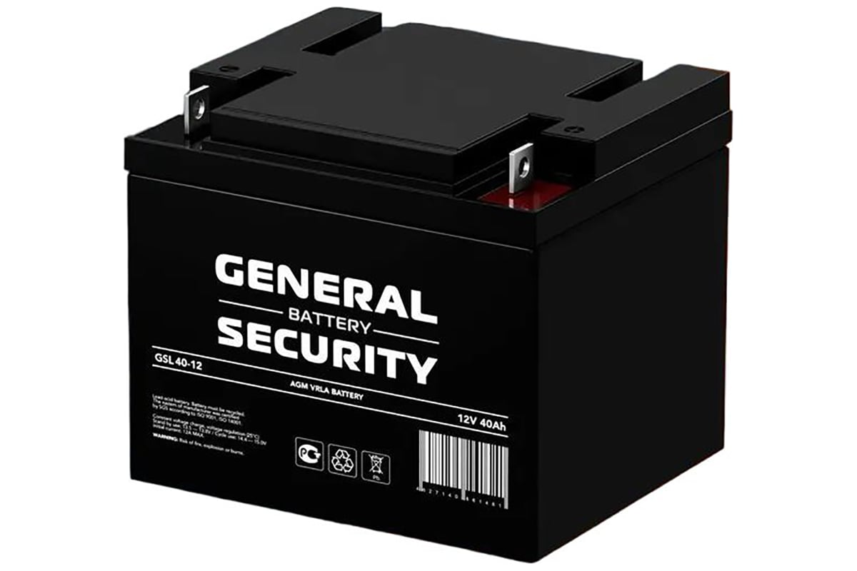 Аккумуляторная батарея General Security GSL40-12 12В, 40 Ач УТ-00000537 ...