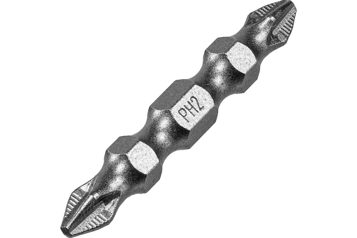 Набор бит двухсторонних PH2-PH2, 45 мм, сталь S2, 10 шт Denzel 11673 ...