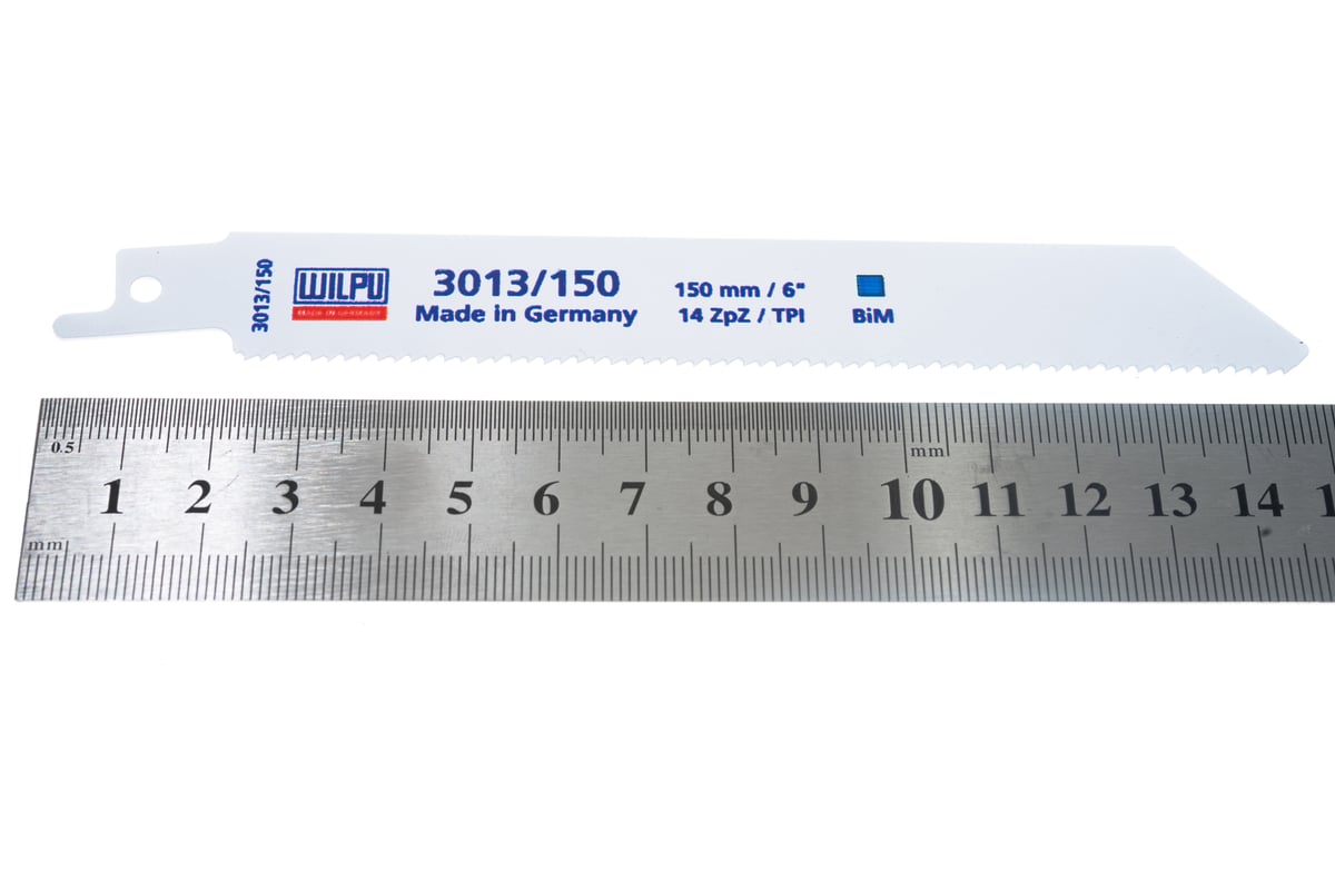Полотно по металлу 3013/150 (5 шт; 150х19х0.9 мм; 130 мм; 14 TPI) WILPU ...