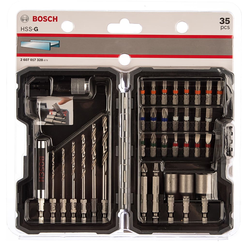 Набор бит и сверл по металлу 35 шт. Bosch 2607017328 - выгодная цена ...