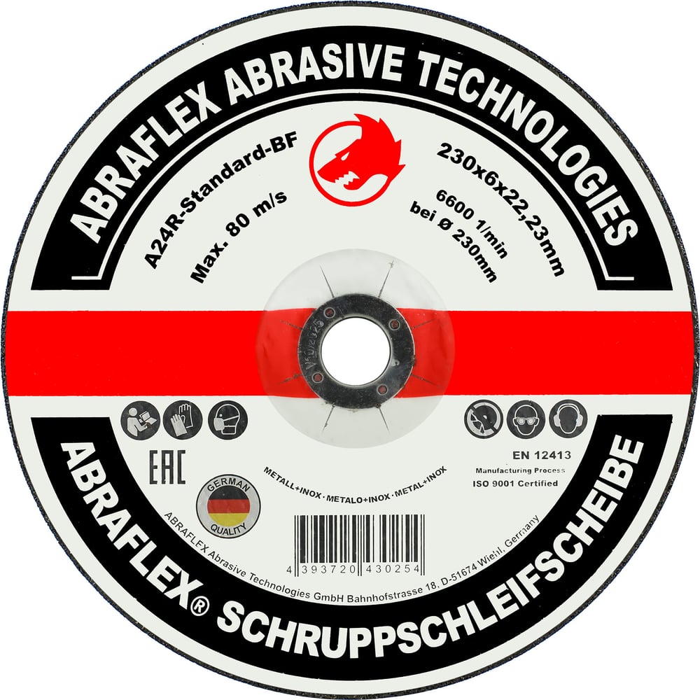 Круг обдирочный по металлу и нержавеющей стали 230x6х22 мм Abraflex ...