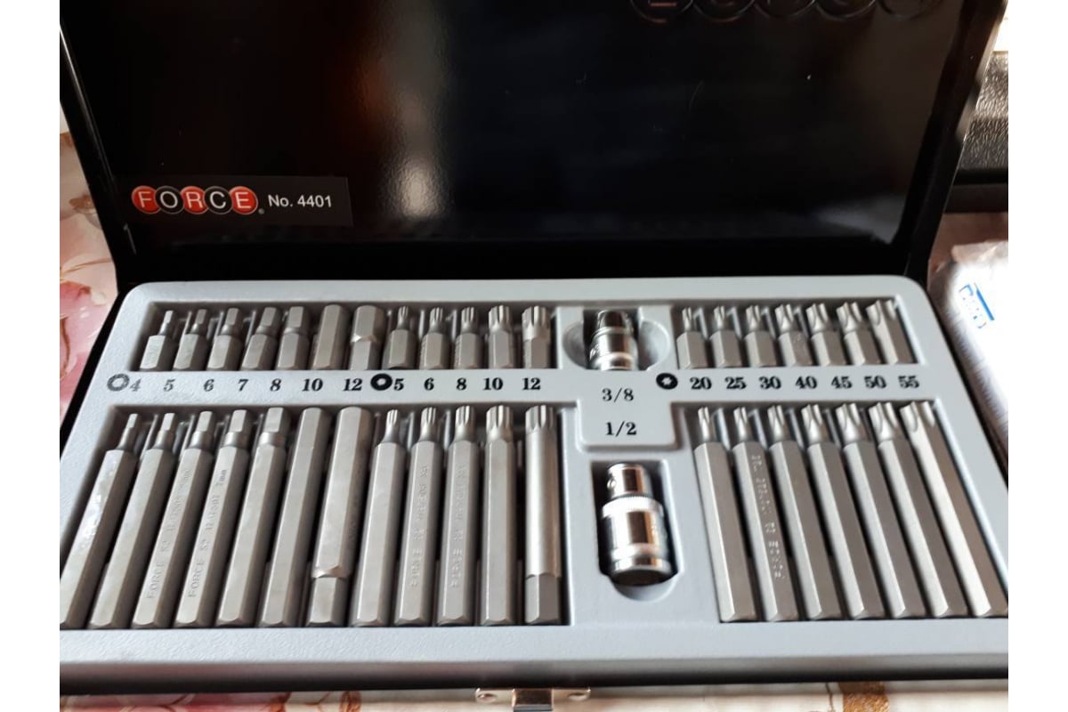 Набор бит шестигранных Torx FORCE 4401 1/2 3/8 - выгодная цена, отзывы, характеристики, фото ...