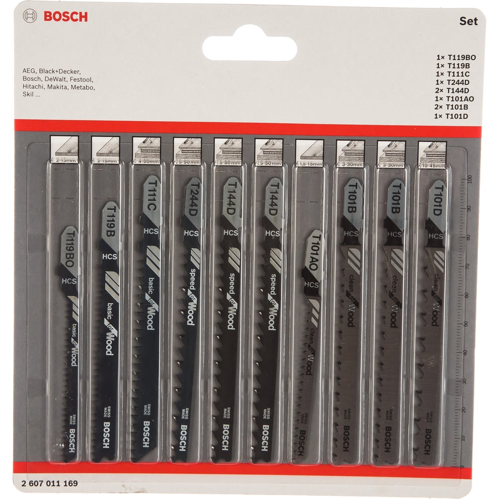 Набор пилок для лобзика Wood (10 шт.) Bosch 2607011169 - выгодная цена ...