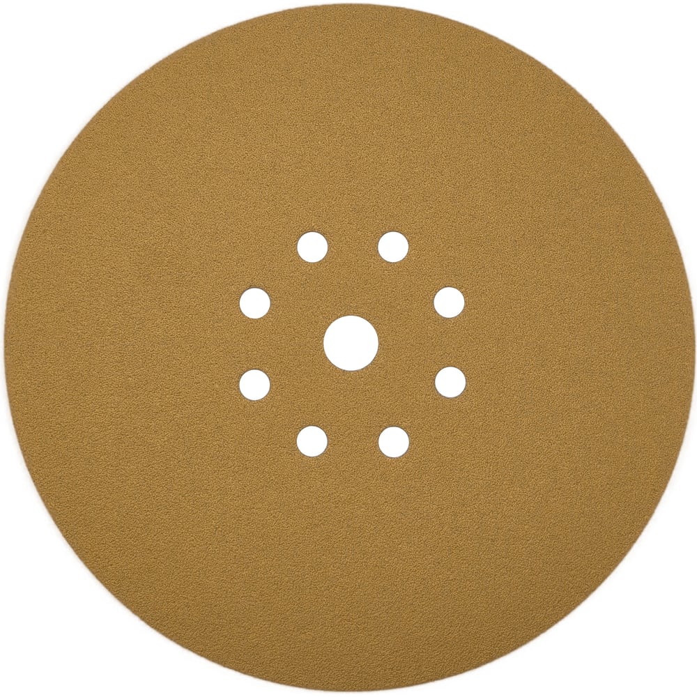 Круг шлифовальный GOLD 225 мм, P60, на липучке, 1 шт, 9 отверстий PADU ...