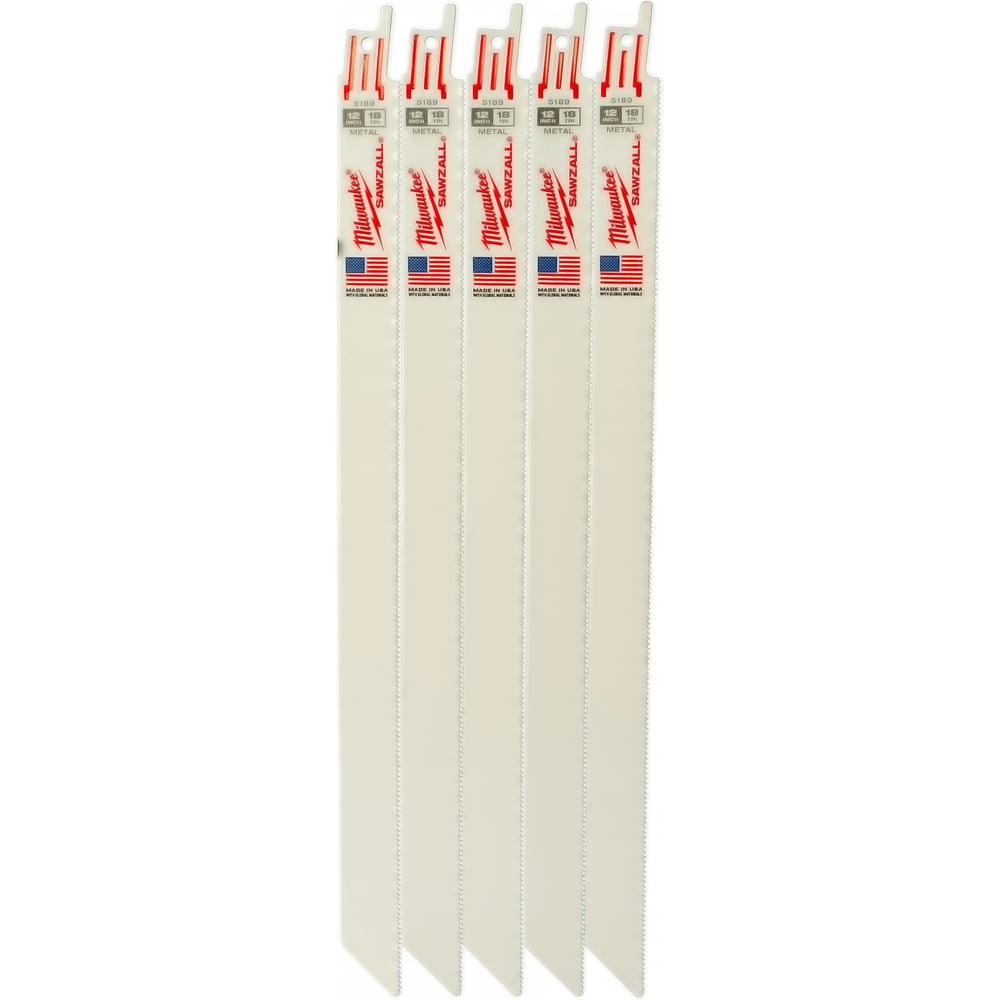 Полотно для сабельной пилы Metal (300x1.4 мм, 5 шт.) Milwaukee 48005189 ...