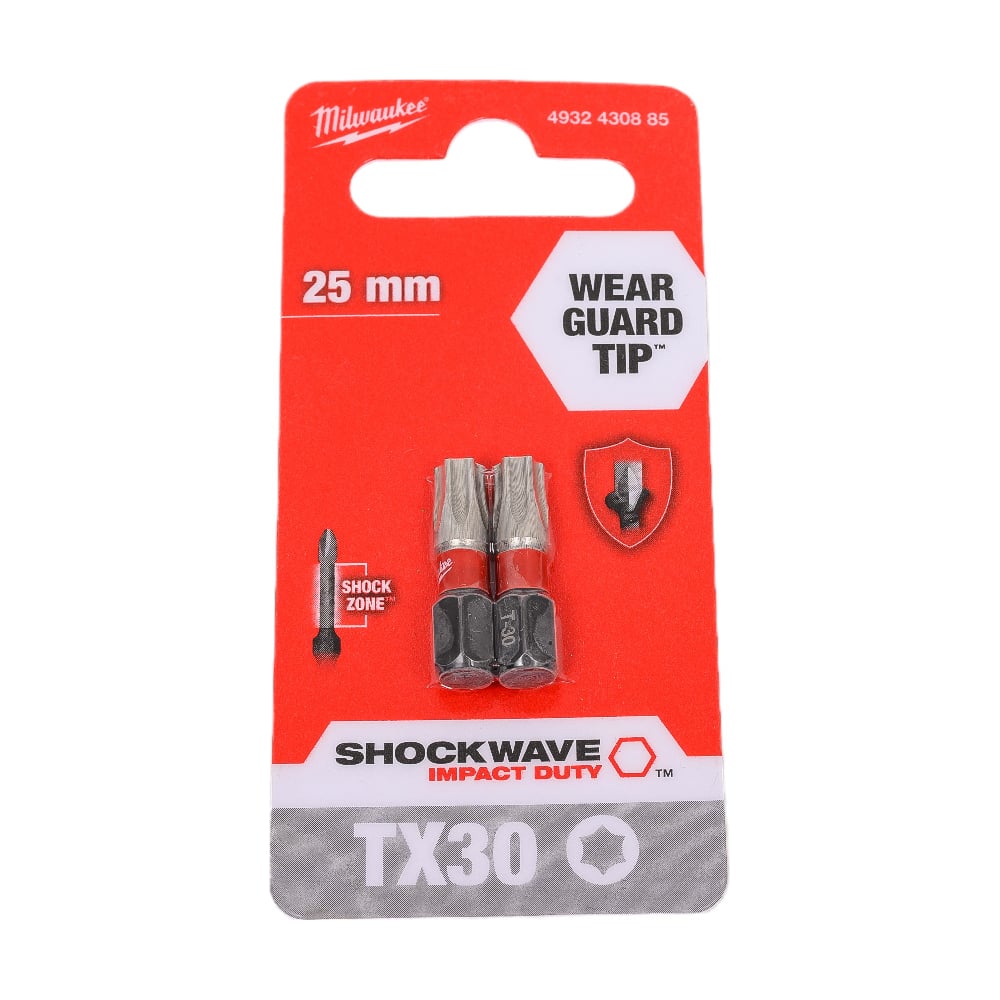 Насадка SHOCKWAVE (2 шт; TX30; 25 мм) Milwaukee 4932430885 - выгодная ...