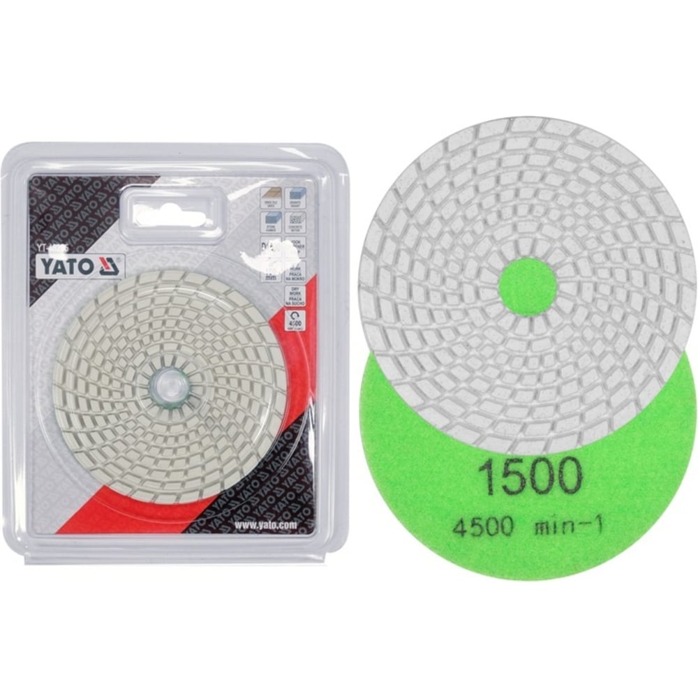 Диск алмазный шлифовальный 100 мм, Р1500 YATO YT-48205 - выгодная цена ...