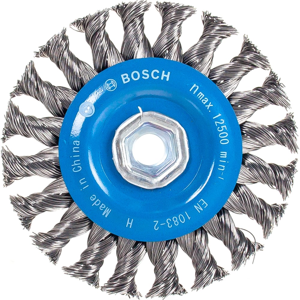 Щетка дисковая (115 мм, М14, витая проволока 0,5 мм) Bosch 2.608.622.059 - выгодная цена, отзывы ...