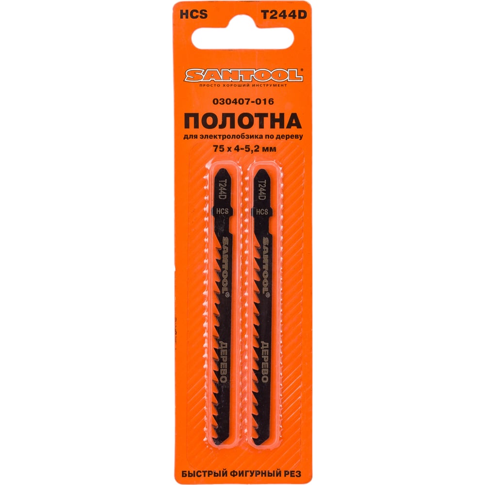 Полотна по дереву 75x4,0 мм, тип T244D, 2 шт. SANTOOL 030407-016 ...