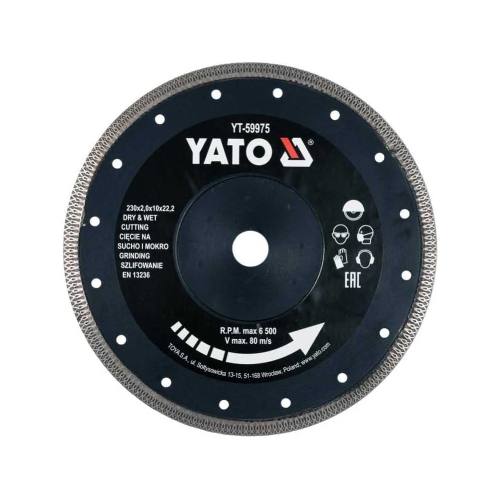 Диск алмазный для плитки 230мм YATO YT-59975 - выгодная цена, отзывы ...