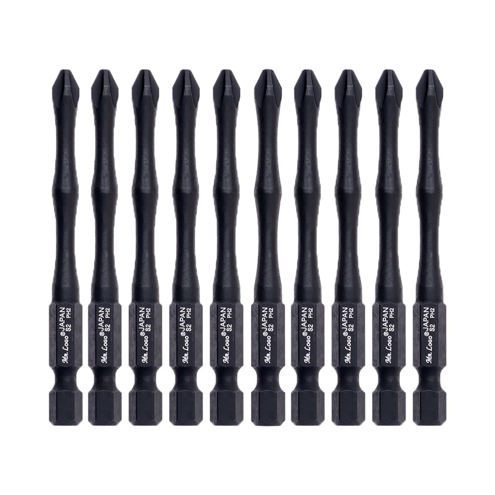 Бита для шуруповерта магнитная торсионная PH2, 75 мм, S2, (блистер), 10 шт Mr.Logo A075P2T-10 ...